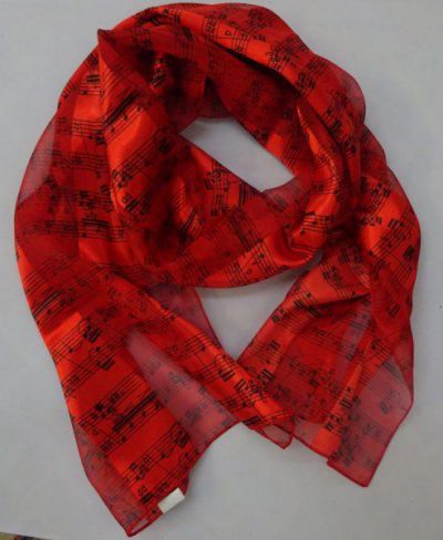 Notenschal rot - Musikalien Thein