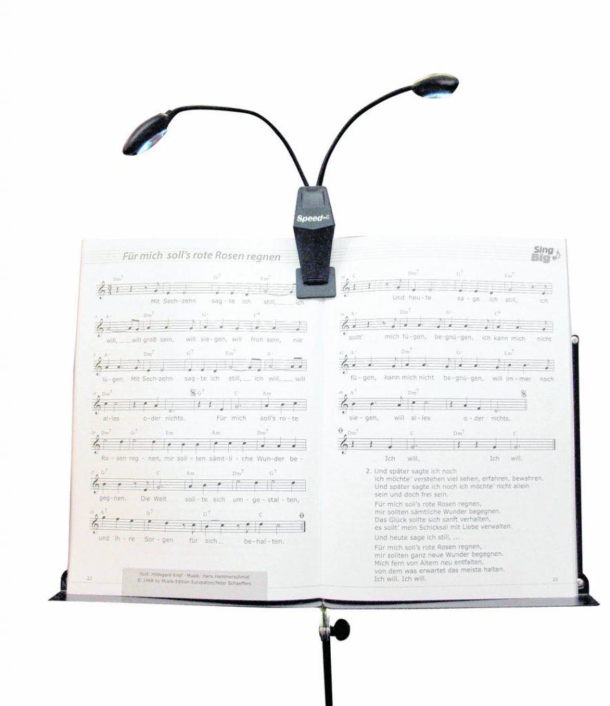 LED Notenlampe mit Klammer + Batterien - Musikalien Thein